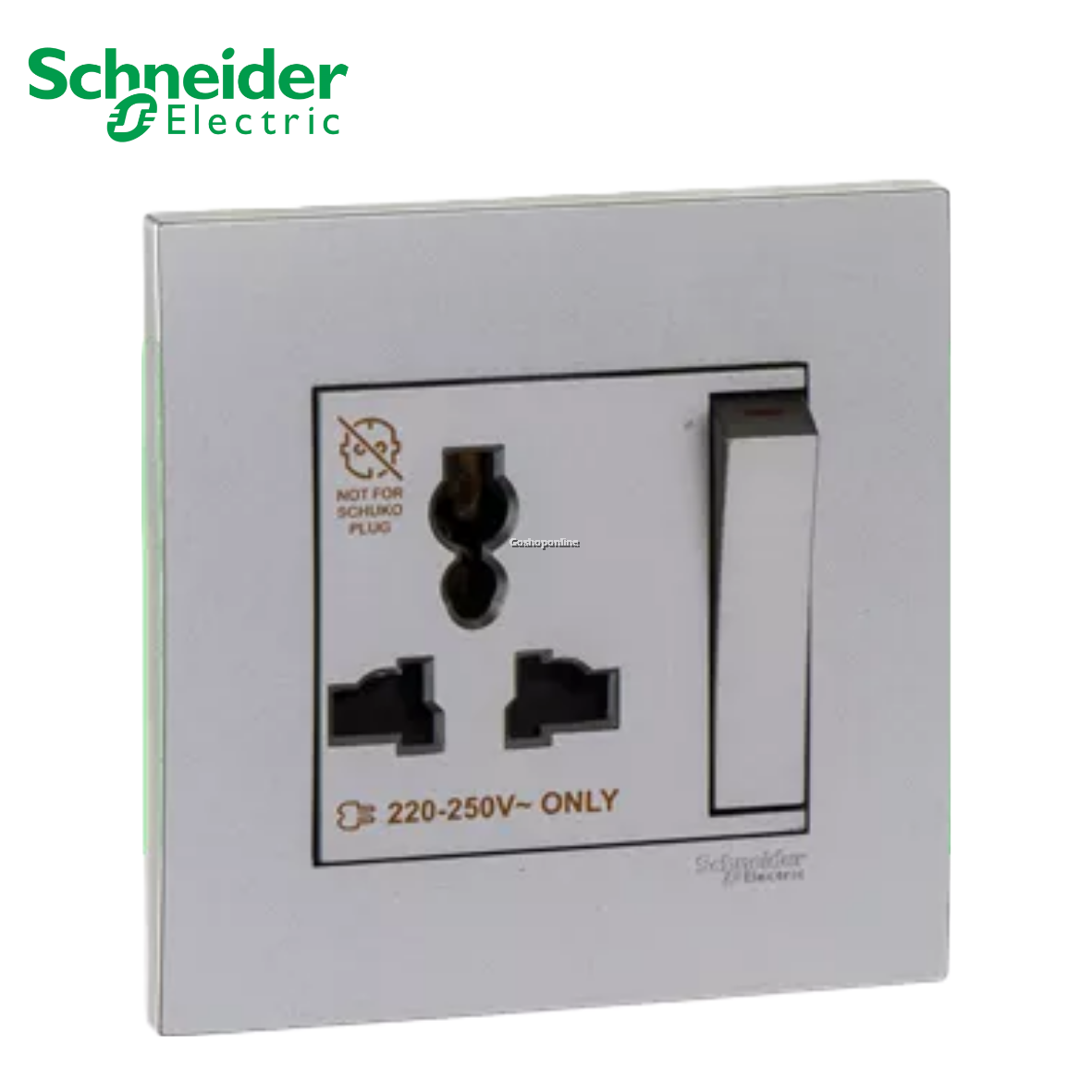 Schneider Vivace 13A 250V 1 Gang 3-Pin Large Dolly Switched Universal ...