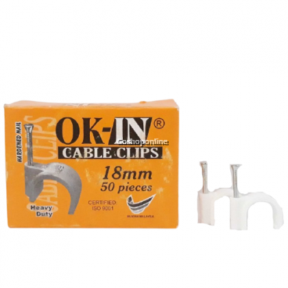 GO SHOP ONLINE | GO HARDWARE | ELECTRICAL | OK-IN | CABLE CLIPS | 18MM