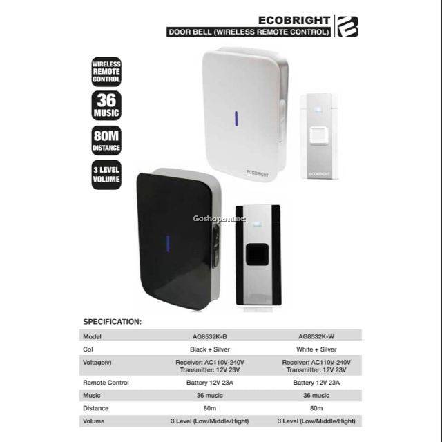 GOSHOPONLINE| GOHARDWARE| ELECTRICAL| DOORBELL| ECOBRIGHT|