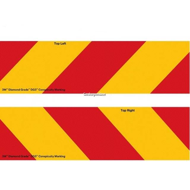 3M Diamond Grade Red/ Yellow Lorry Reflective Sticker