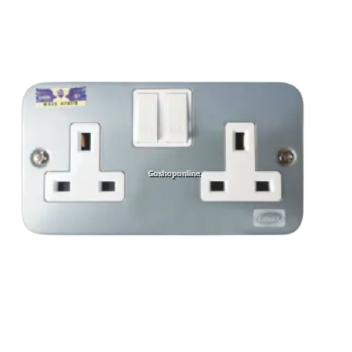 Lemax 13A Metal Clad Switch Socket Double
