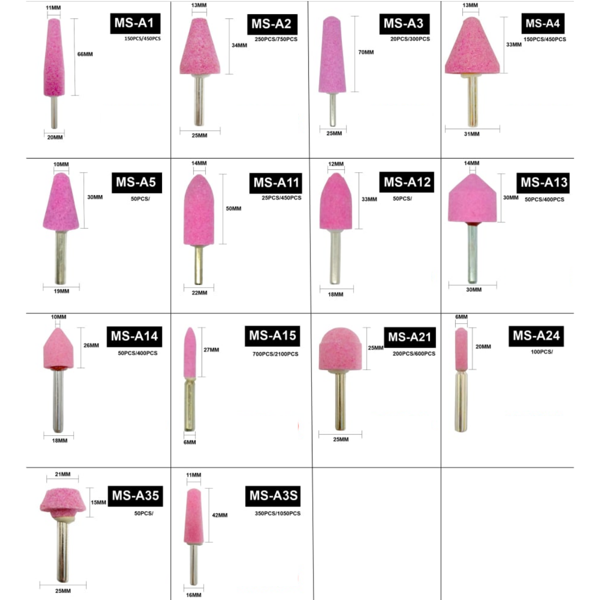 Bison 6mm Shank Mounted Stone