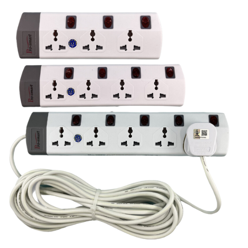 Pro-Smart Universal Socket Extension 2 Meter 3/ 4/ 5 Gang